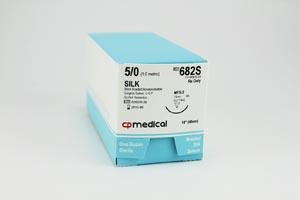 CP Medical Natural Silk Non-Absorbable Suture Box 682S By CP Medical